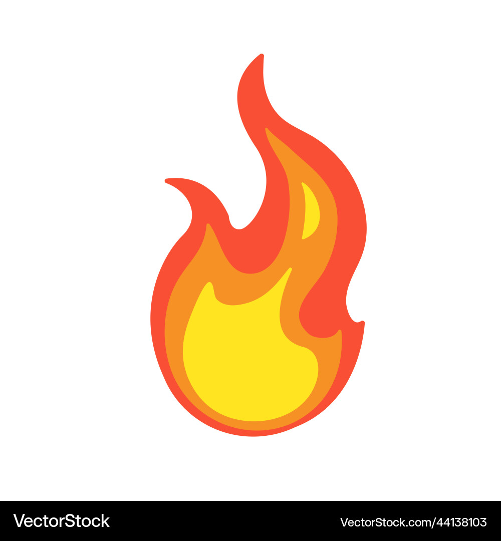 Collection of flame simple fireball design Vector Image