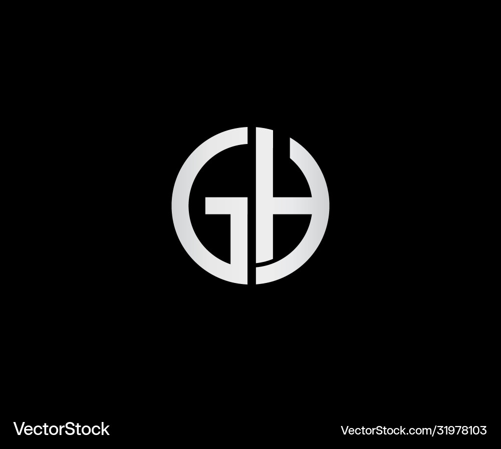 Gh logo Royalty Free Vector Image - VectorStock