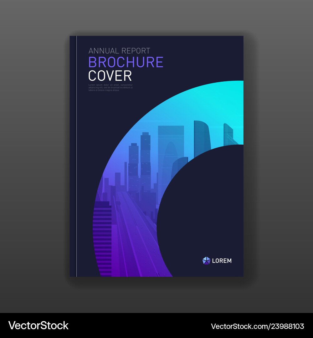 Jahresbericht Broschüre über Design Layout Vektorbild
