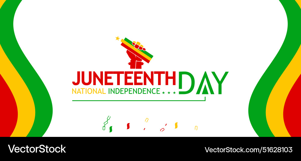 Juneteenth national independence day stunning Vector Image