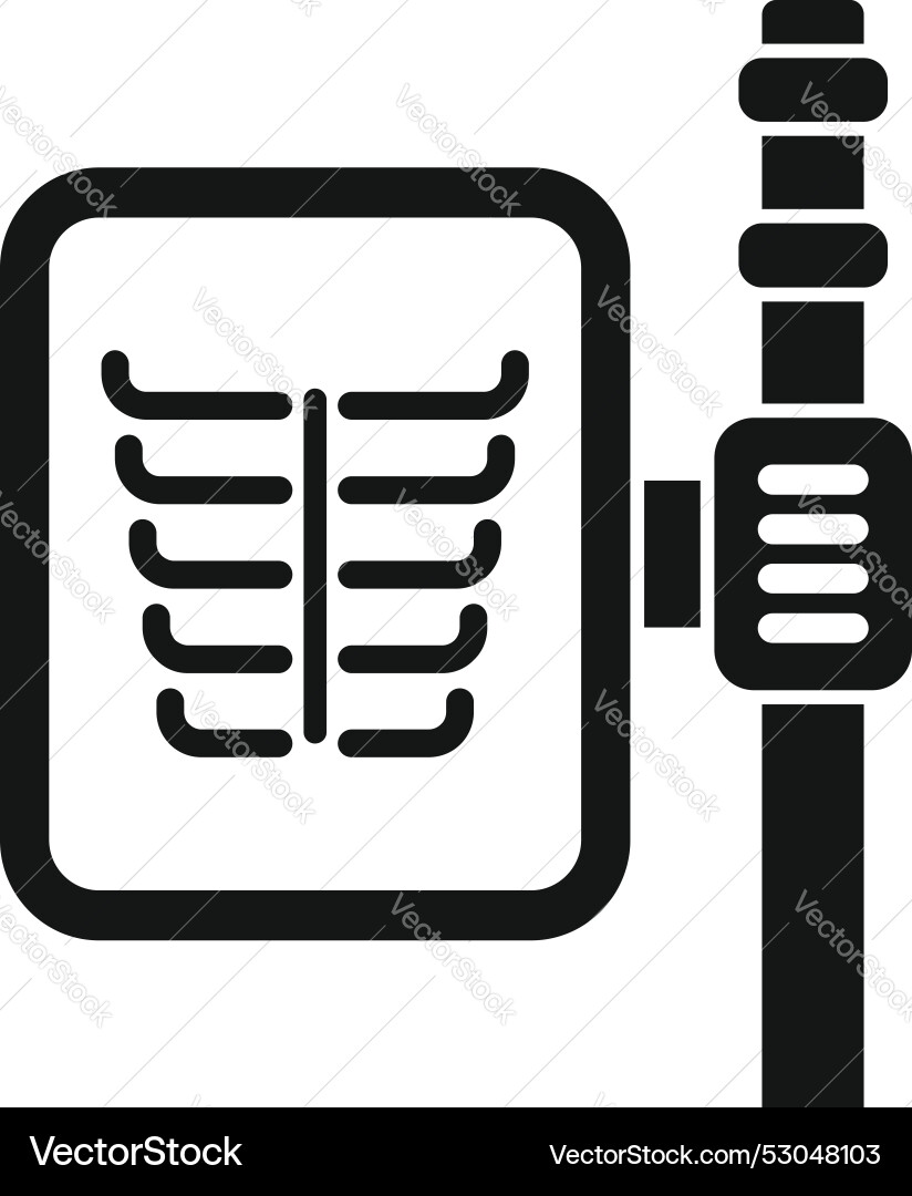 Mobile x ray machine taking lung radiography icon Vector Image
