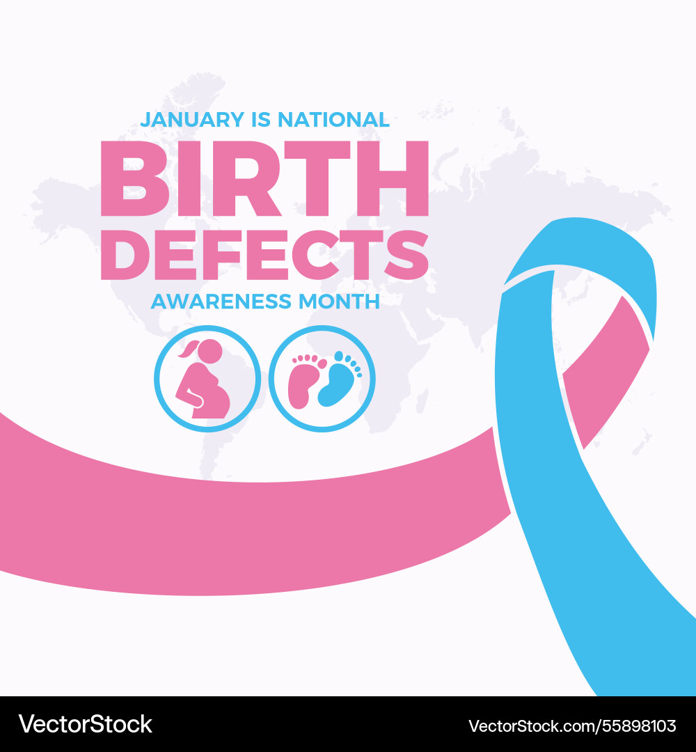 National birth defects awareness month poster Vector Image