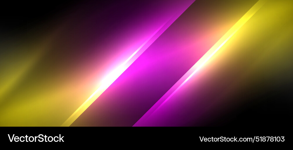 Neon dynamic diagonal light rays background Vector Image