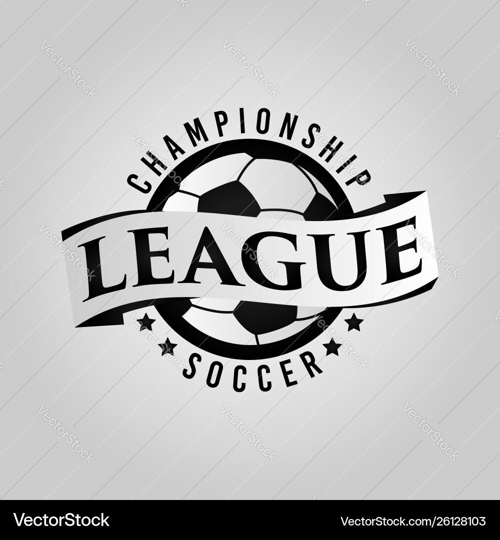 Soccer League Emblem Royalty Free Vector Image