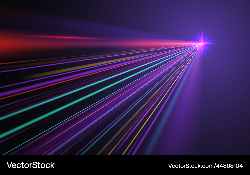Abstract neon light rays background Royalty Free Vector