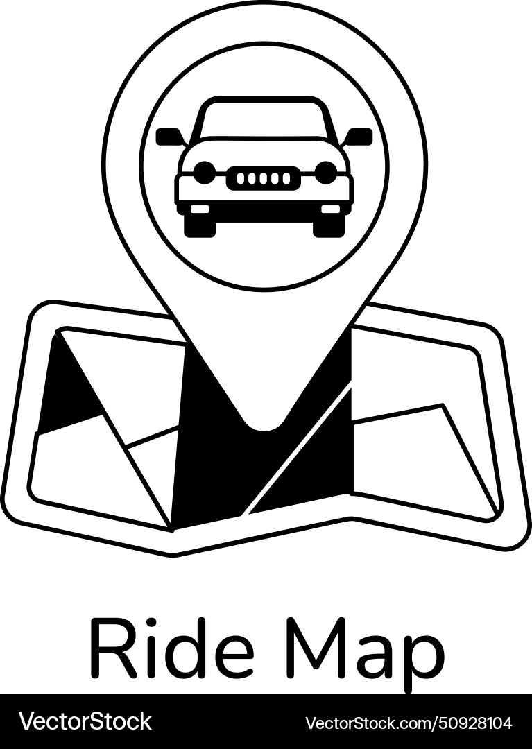 Ride map Royalty Free Vector Image - VectorStock