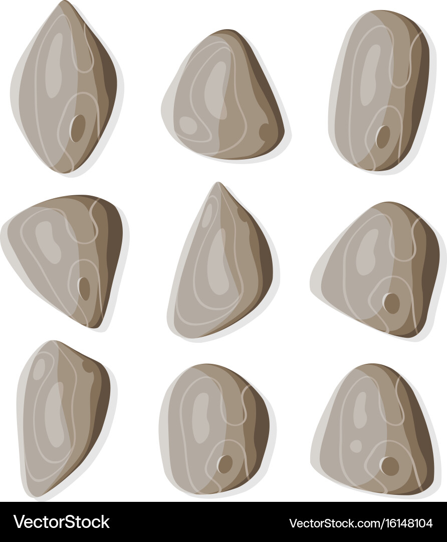 Rocks and stones set Royalty Free Vector Image