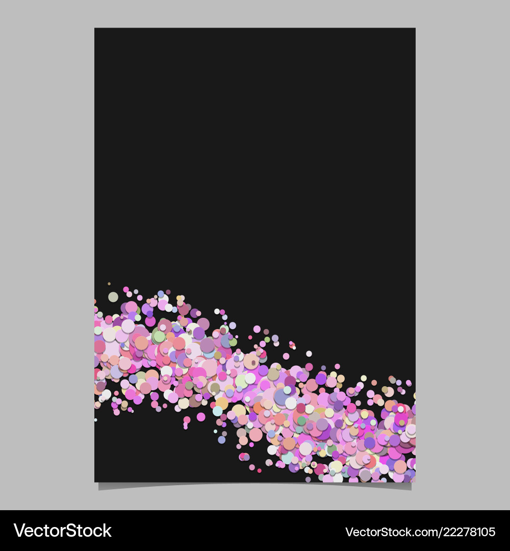Abstract blank wavy scattered confetti dot poster Vector Image