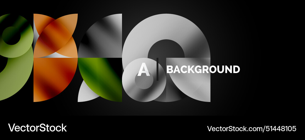 Abstract round geometric shapes with gradients Vector Image