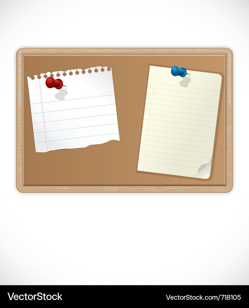 Bulletin board Royalty Free Vector Image - VectorStock