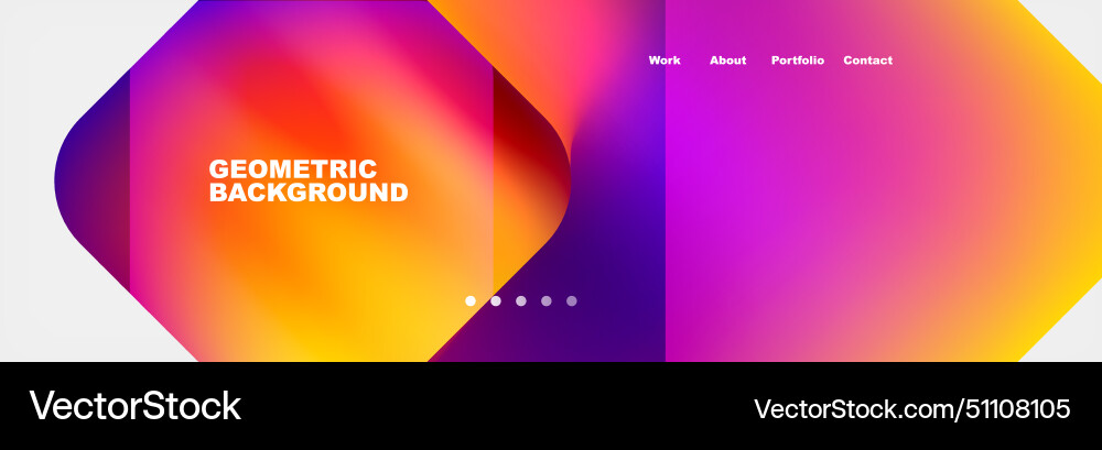 Colorful geometric background with purple orange Vector Image