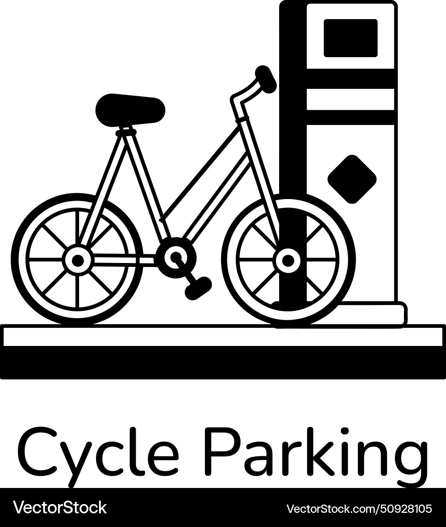Cycle parking Royalty Free Vector Image - VectorStock
