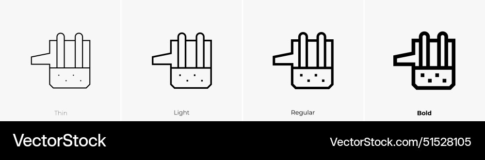 Electric arc furnace icon thin light regular Vector Image