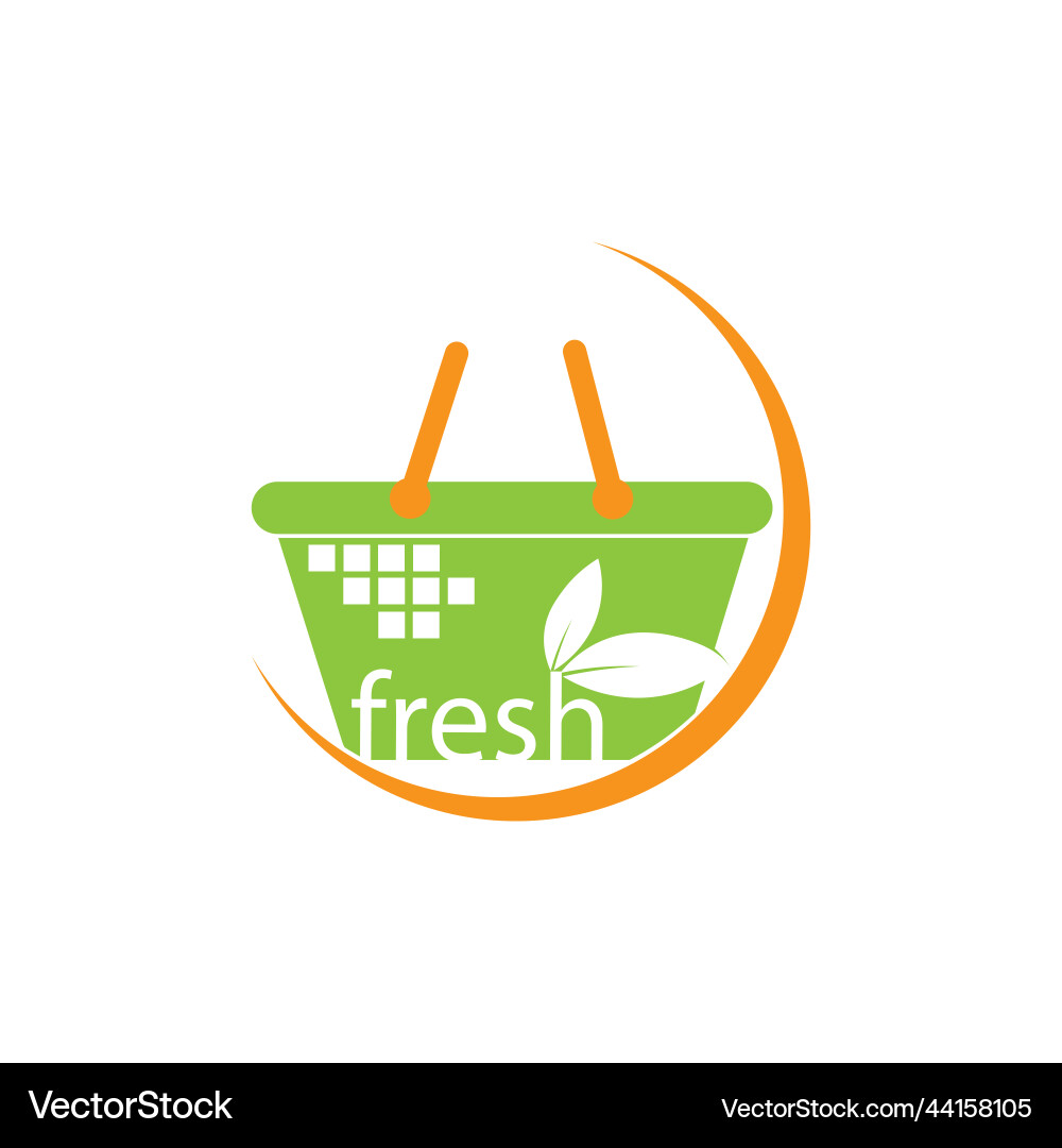 Fresh mart icon logo Royalty Free Vector Image