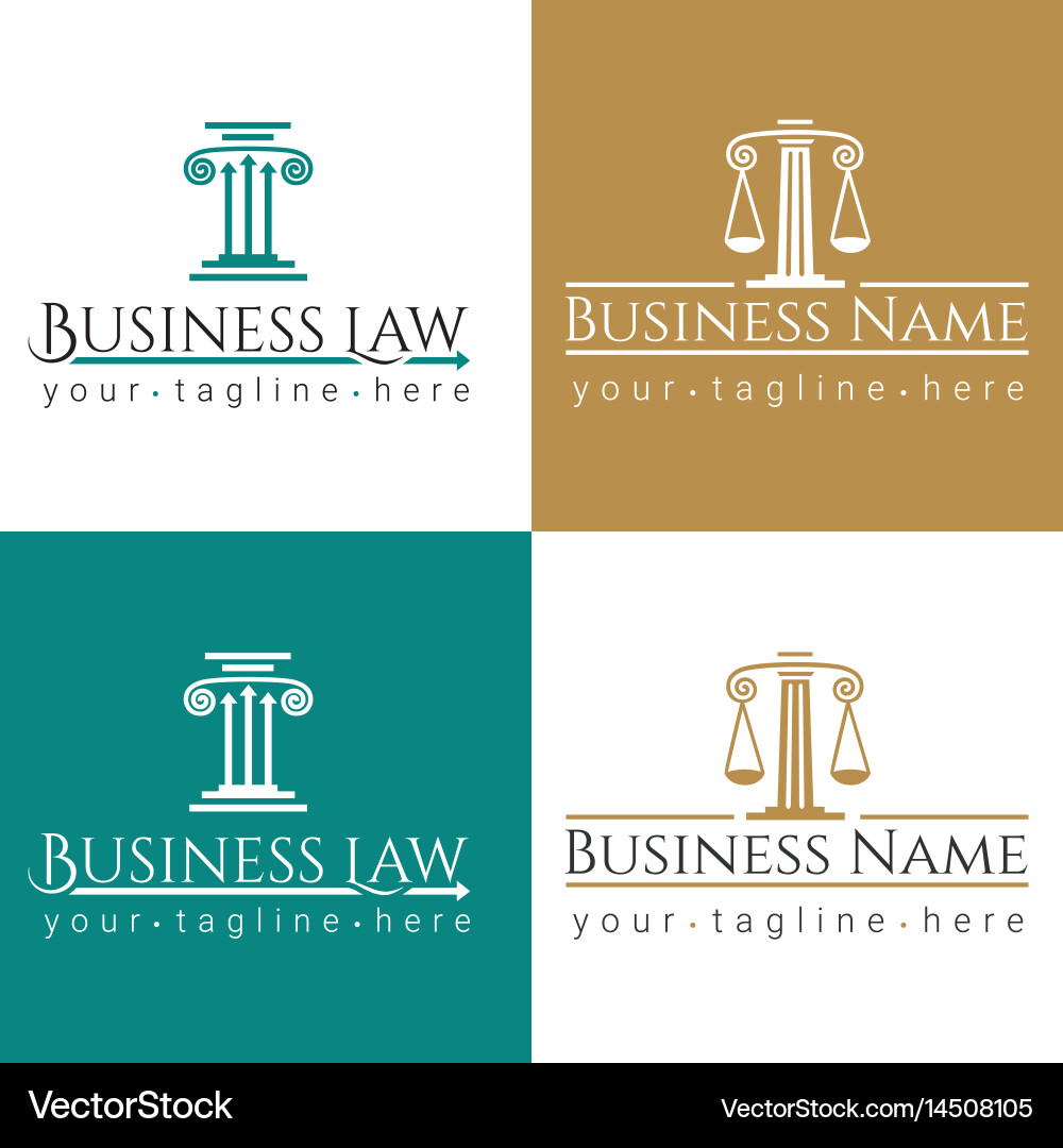 Law Scales Greek Column Logo Royalty Free Vector Image