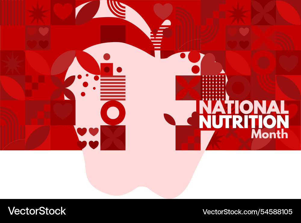National nutrition month Royalty Free Vector Image