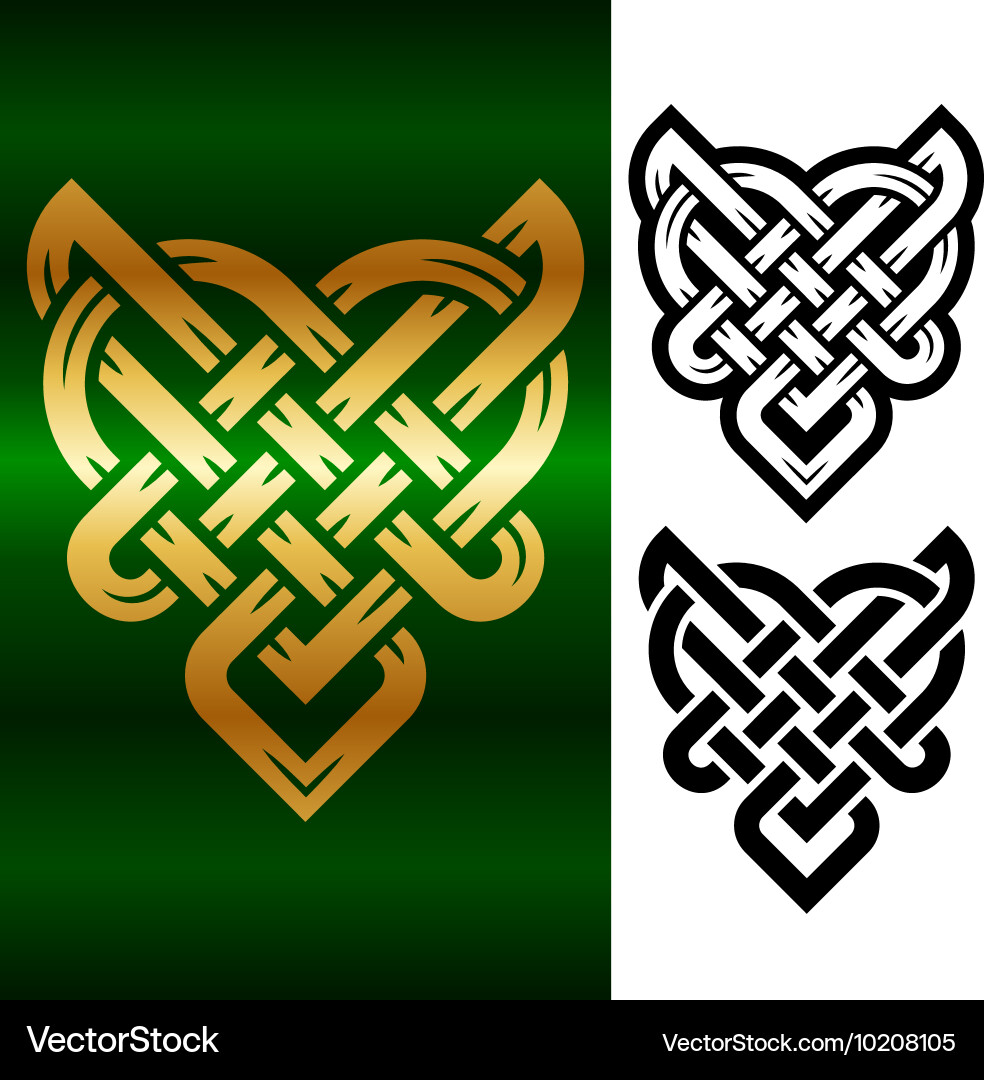 Small celtic heart Royalty Free Vector Image - VectorStock