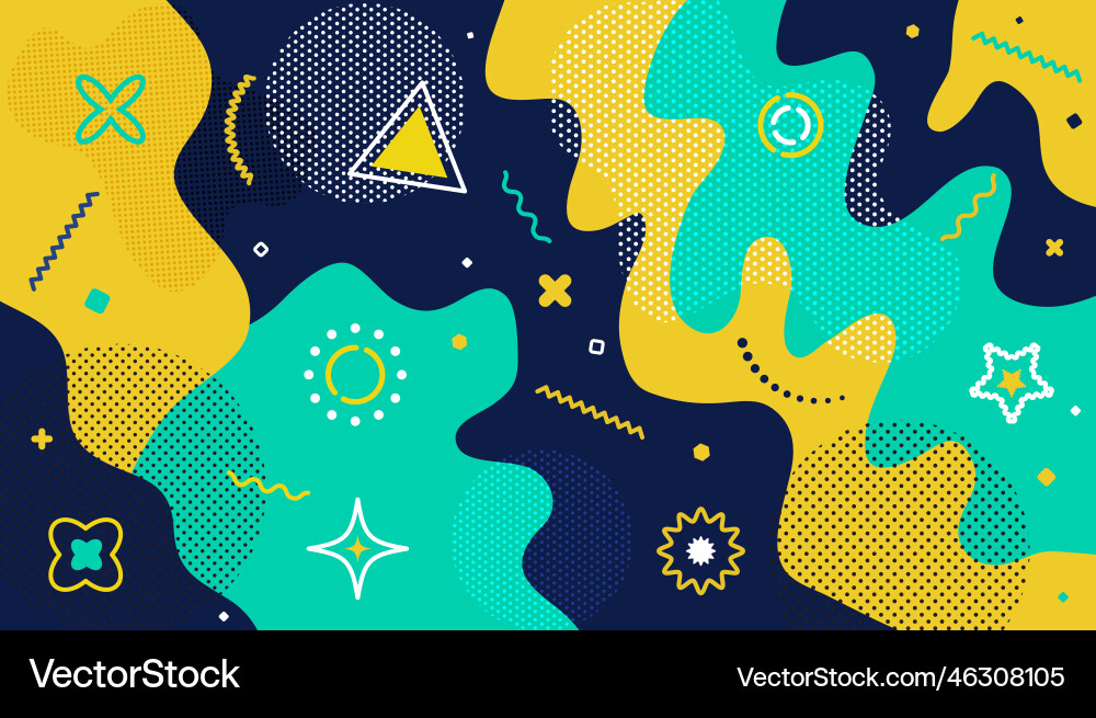 Spotty splash background pop graphic 80s or 90s Vector Image