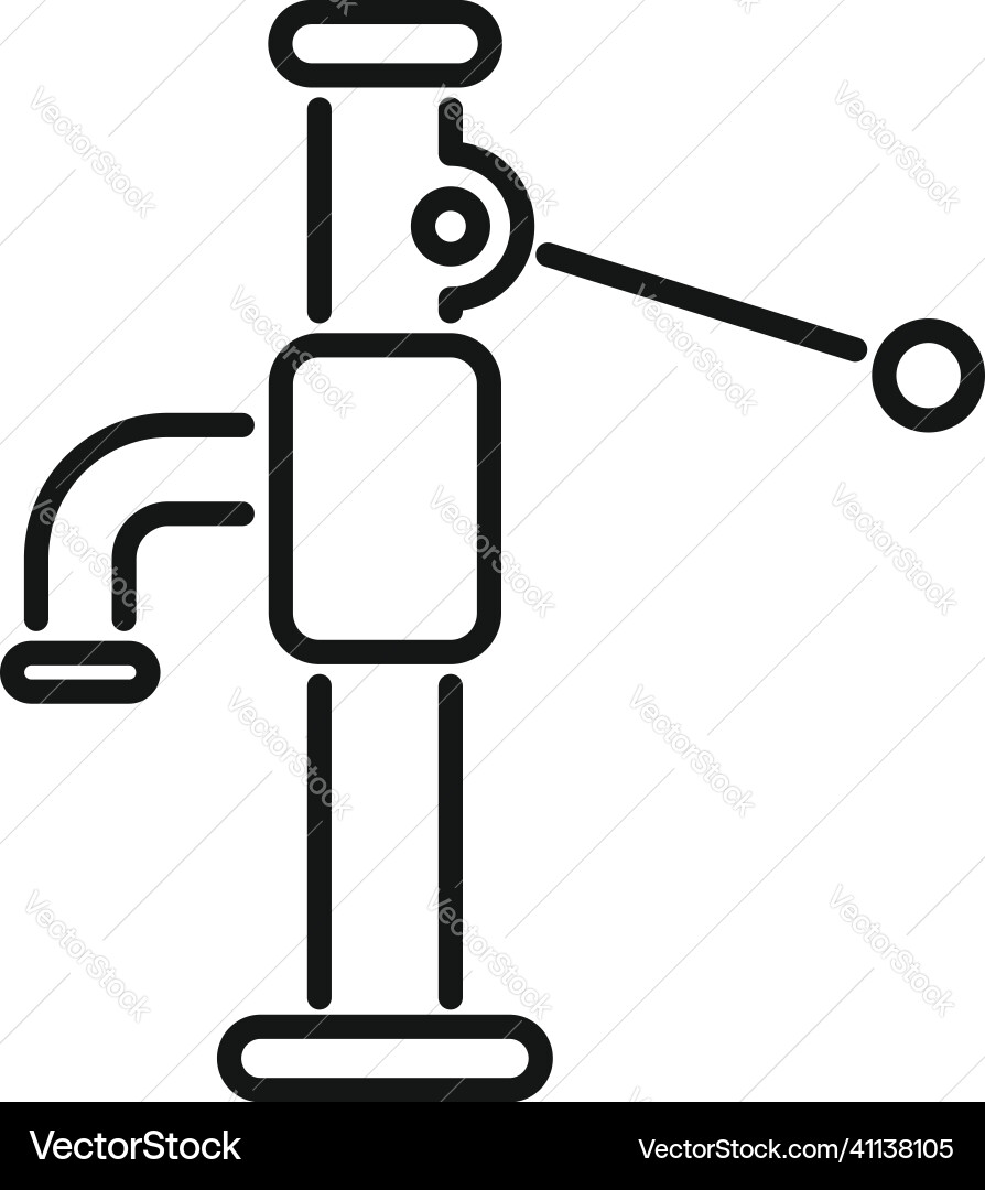 Water pipe pump icon outline system engine Vector Image