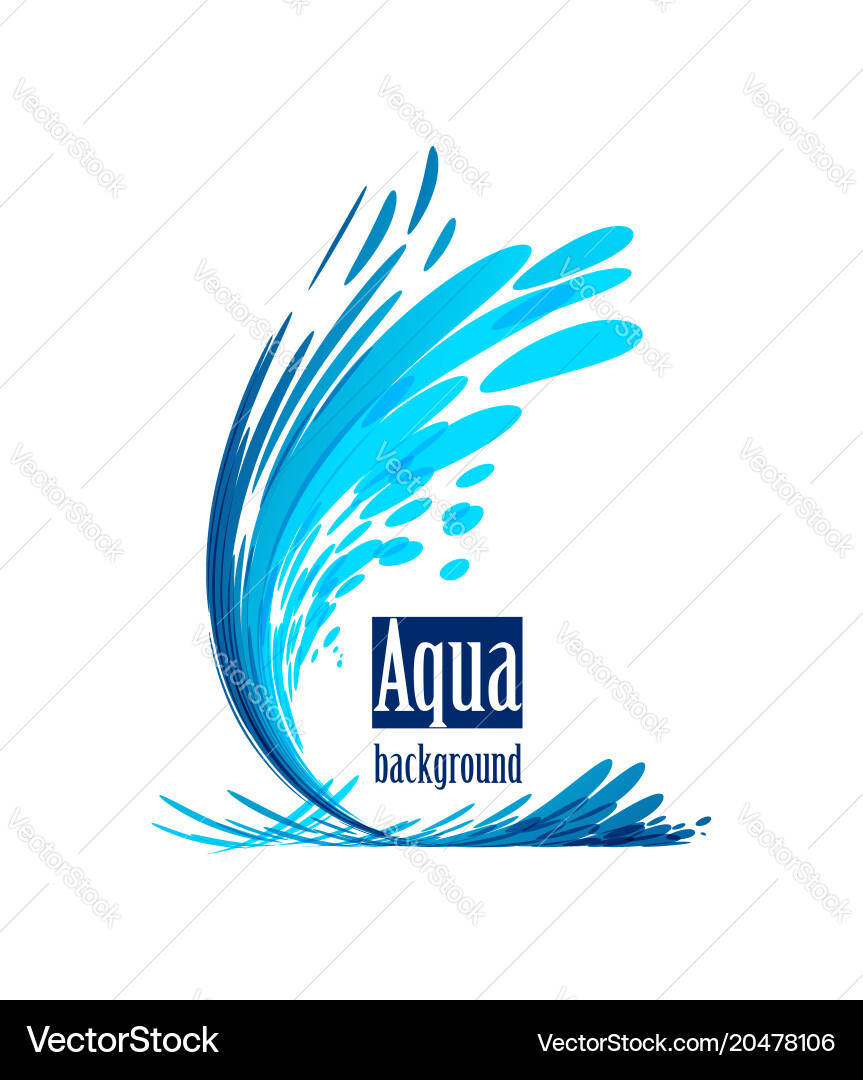 Aqua Water Splash Background Royalty Free Vector Image