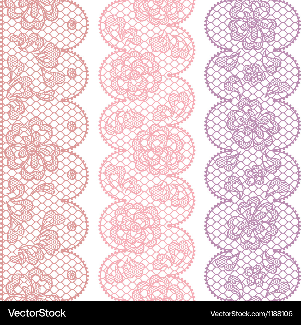 Elegant Lace Seamless Borders Royalty Free Vector Image