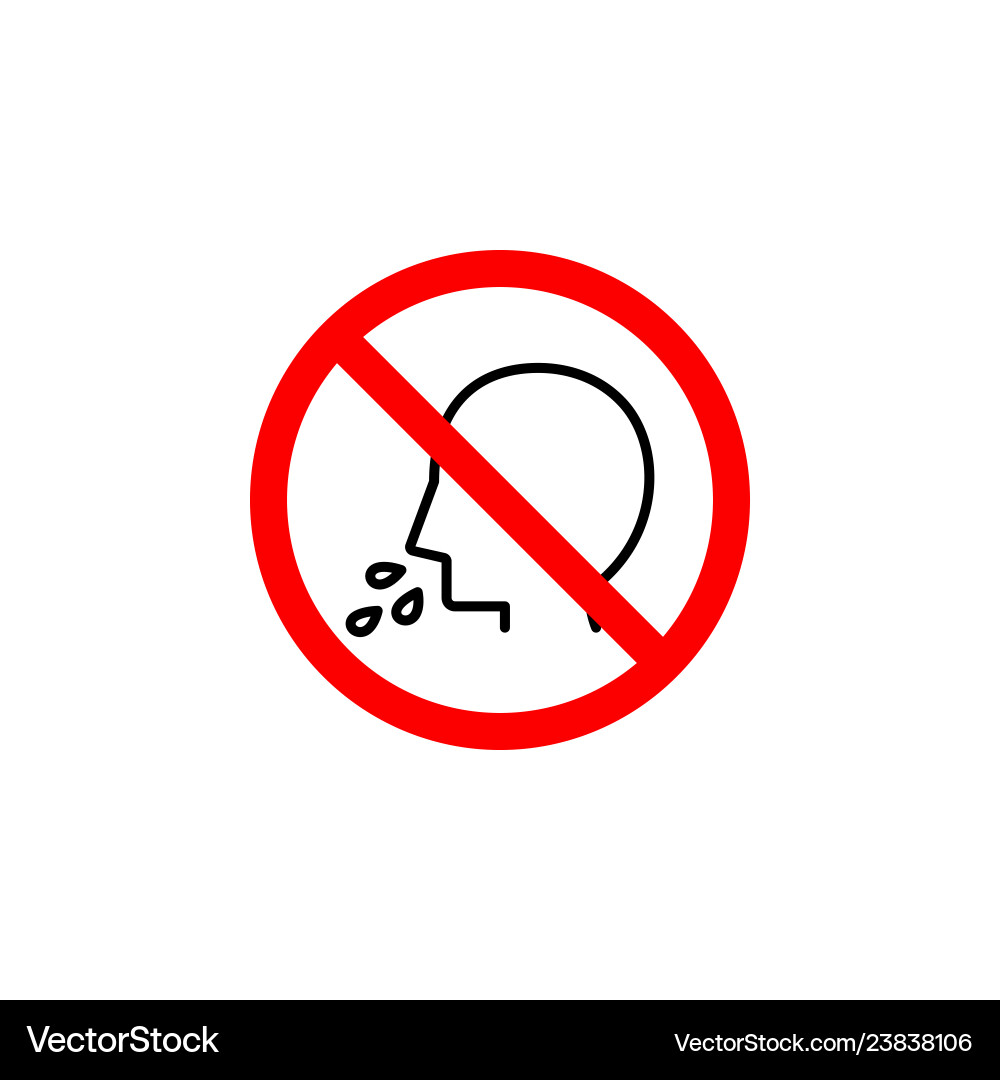 Forbidden spit icon can be used for web logo Vector Image