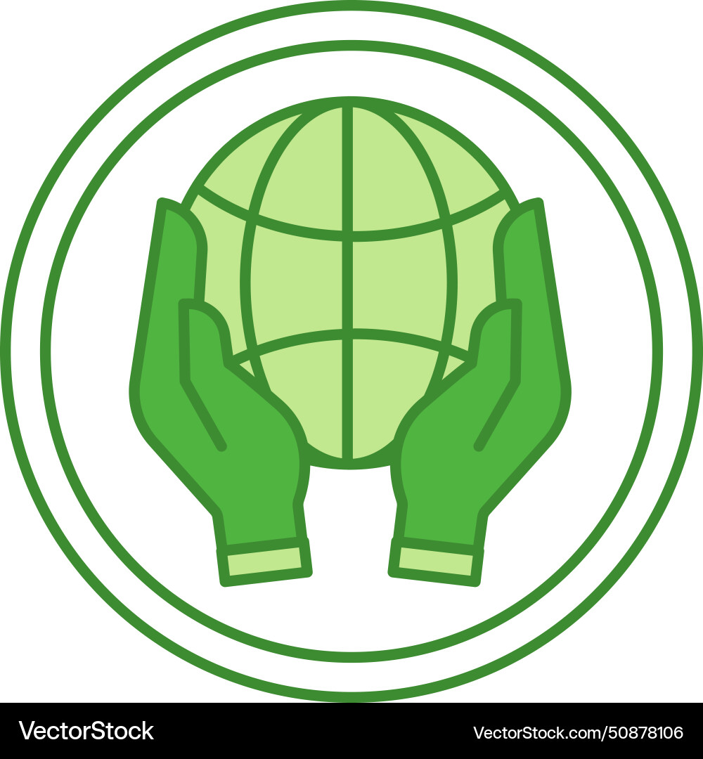 Green sustainable development icon Royalty Free Vector Image