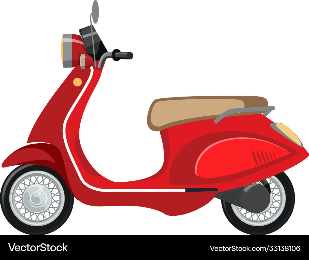 Isolated scooter cartoon on white background Vector Image