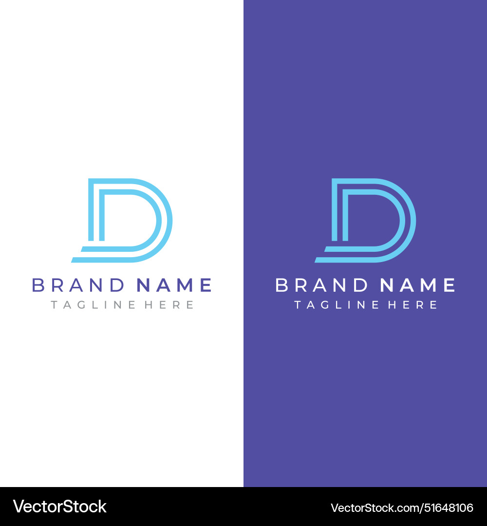 Logo template design initial geometry Royalty Free Vector