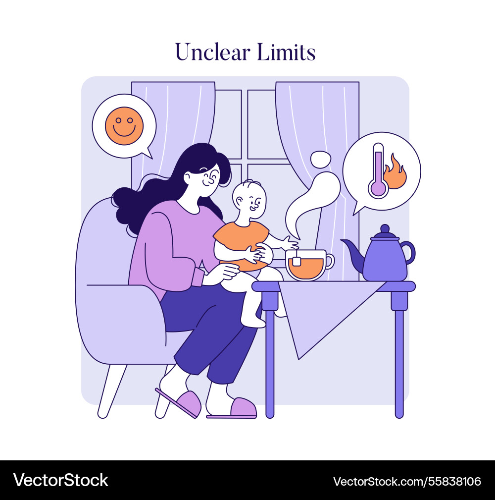 Permissive parenting style flat Royalty Free Vector Image