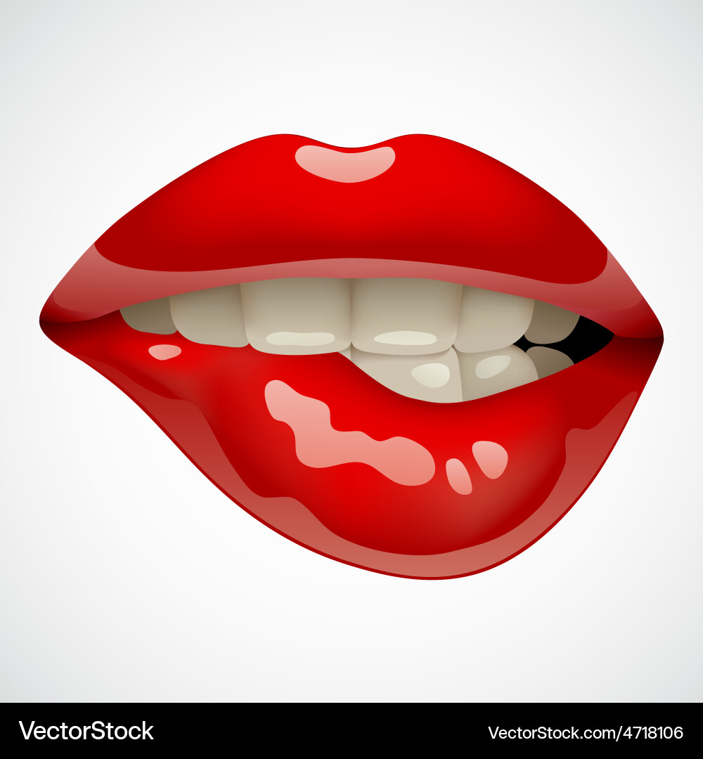Red lips Royalty Free Vector Image - VectorStock