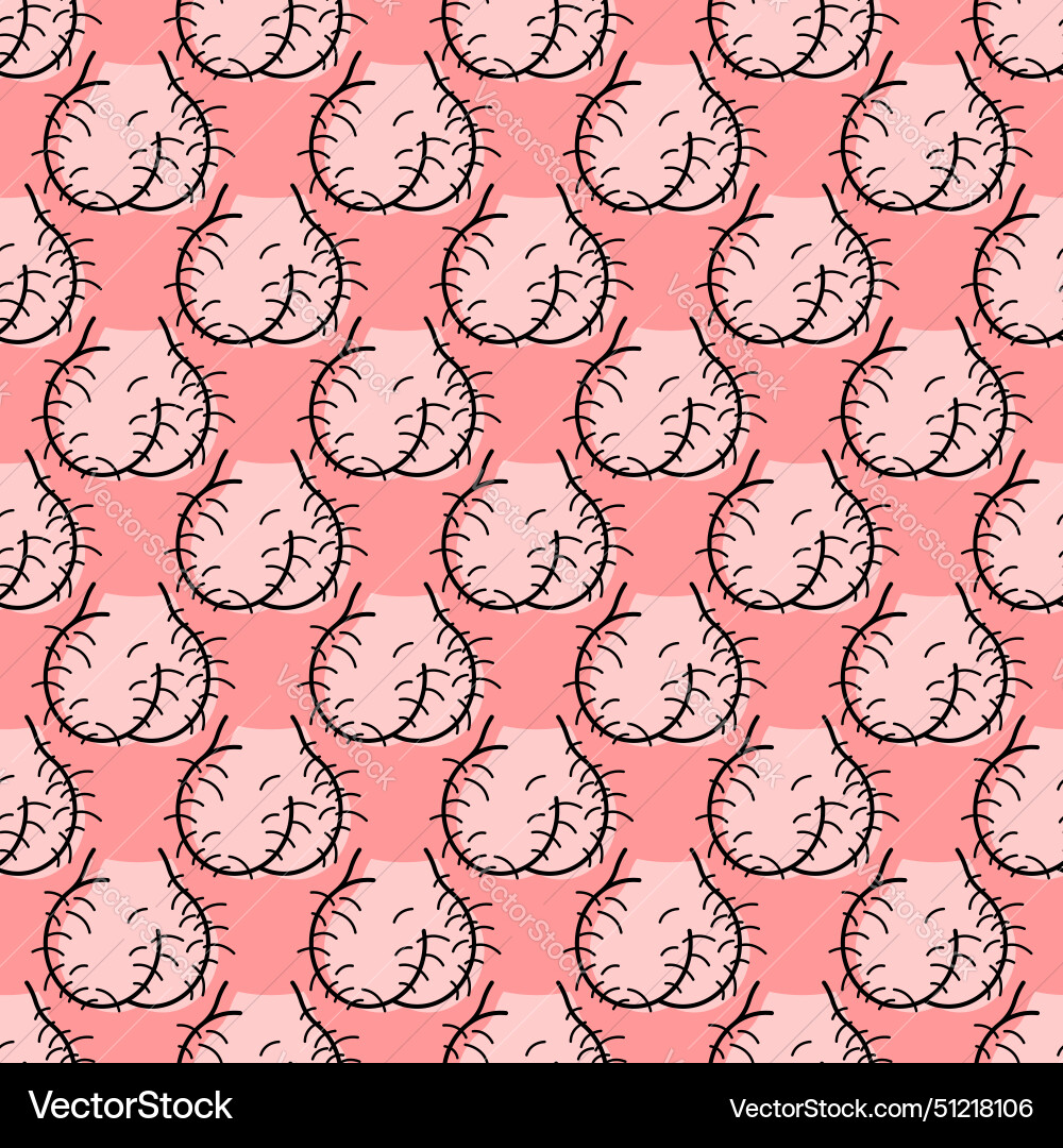 Scrotum Pattern Seamless Male Balls Background Vector Image
