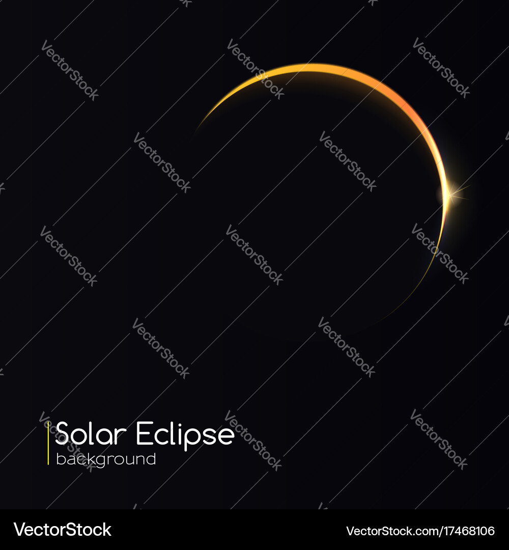Solar Eclipse Light Beam Royalty Free Vector Image