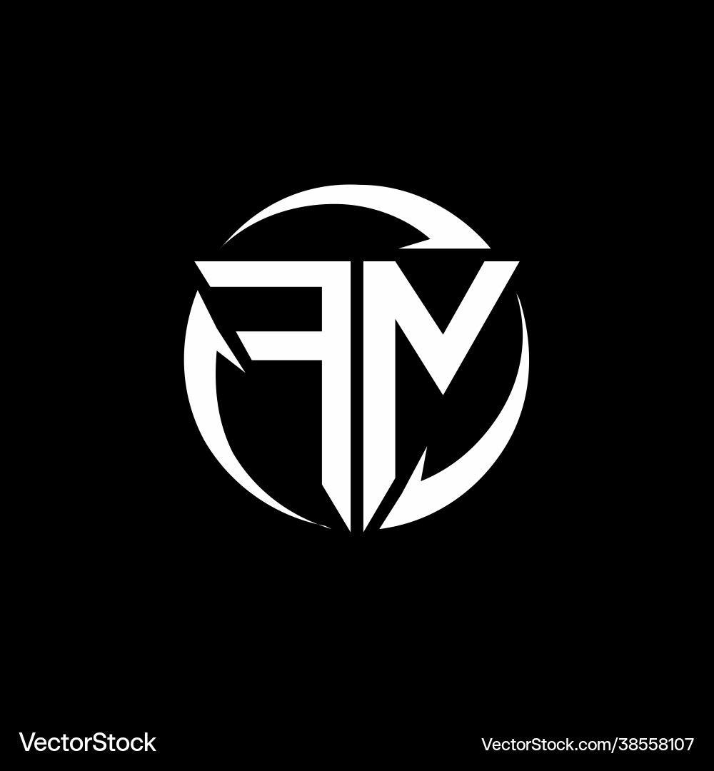 Fn logo monogram design template Royalty Free Vector Image