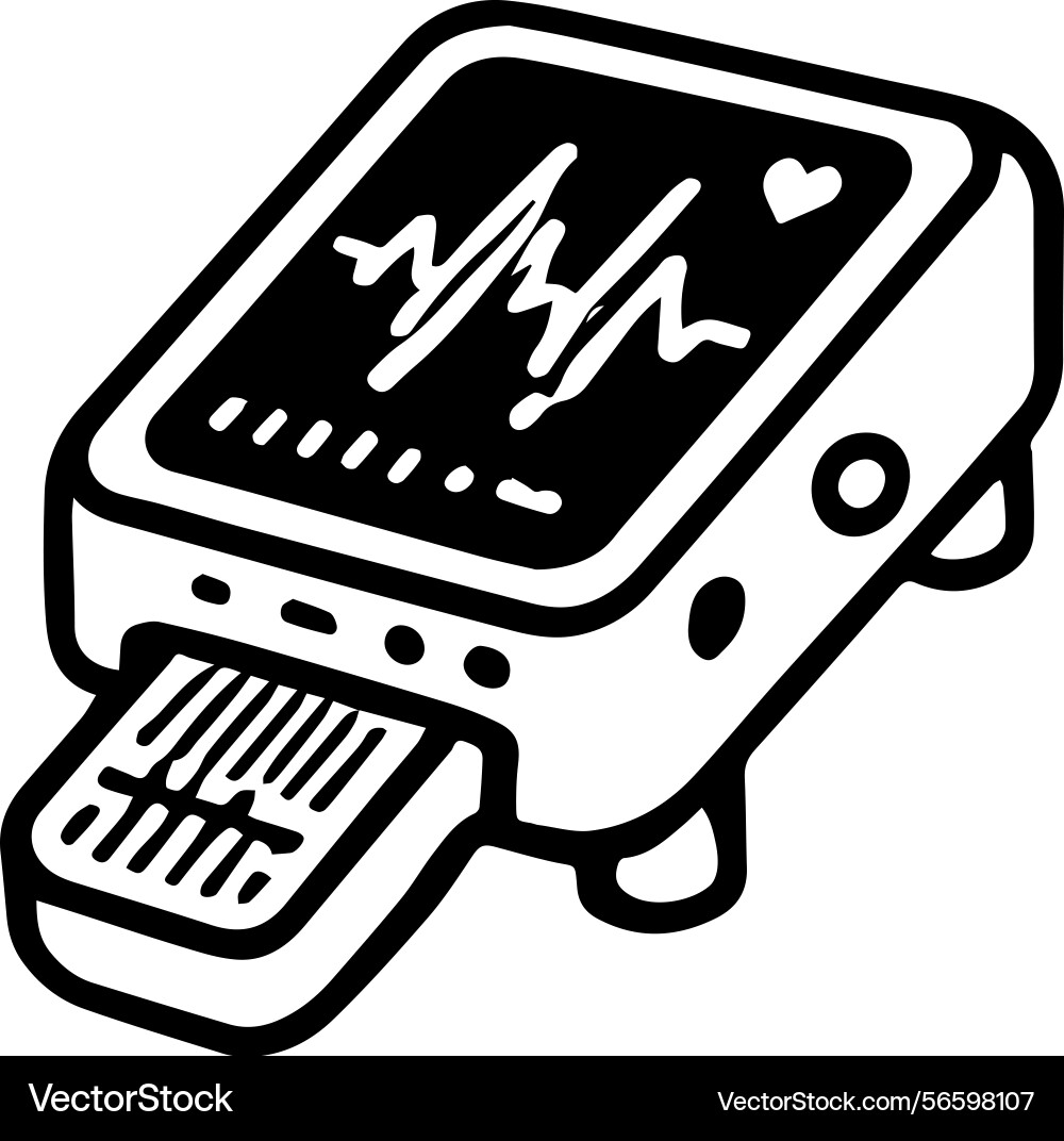 Simple icon of a diagnostic scanner logo design Vector Image