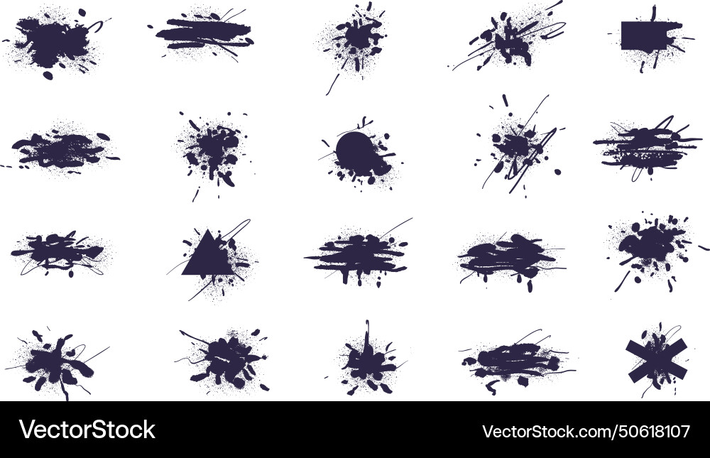 Splatter mud effect ink splash dirt soot Vector Image