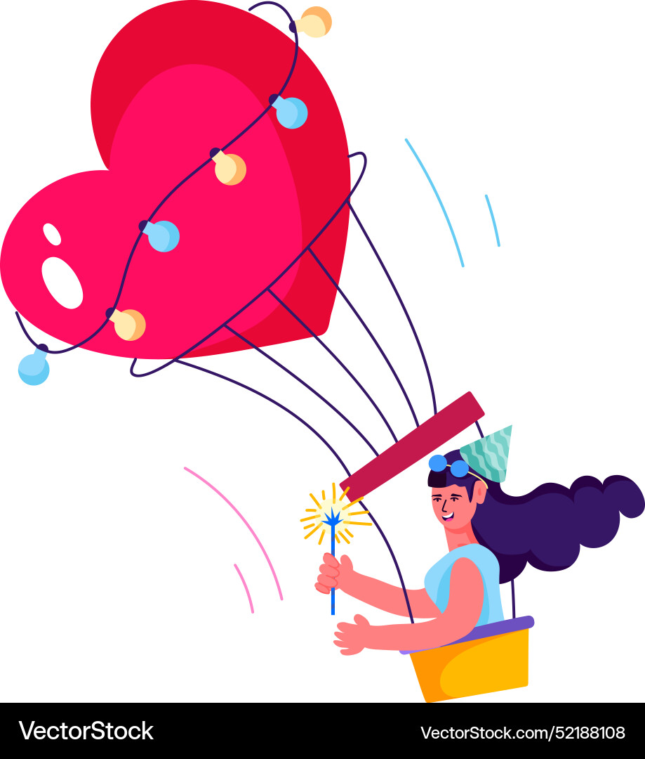 Balloon ride Royalty Free Vector Image - VectorStock