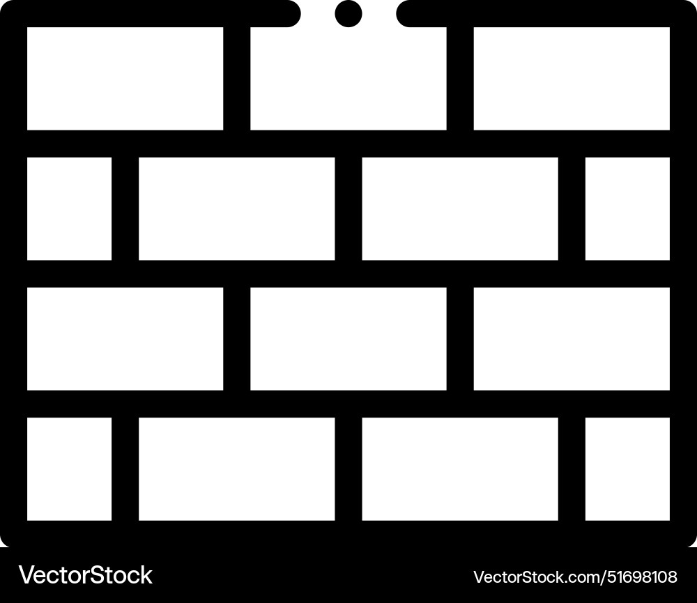 Brick icon thin linear style design isolated Vector Image