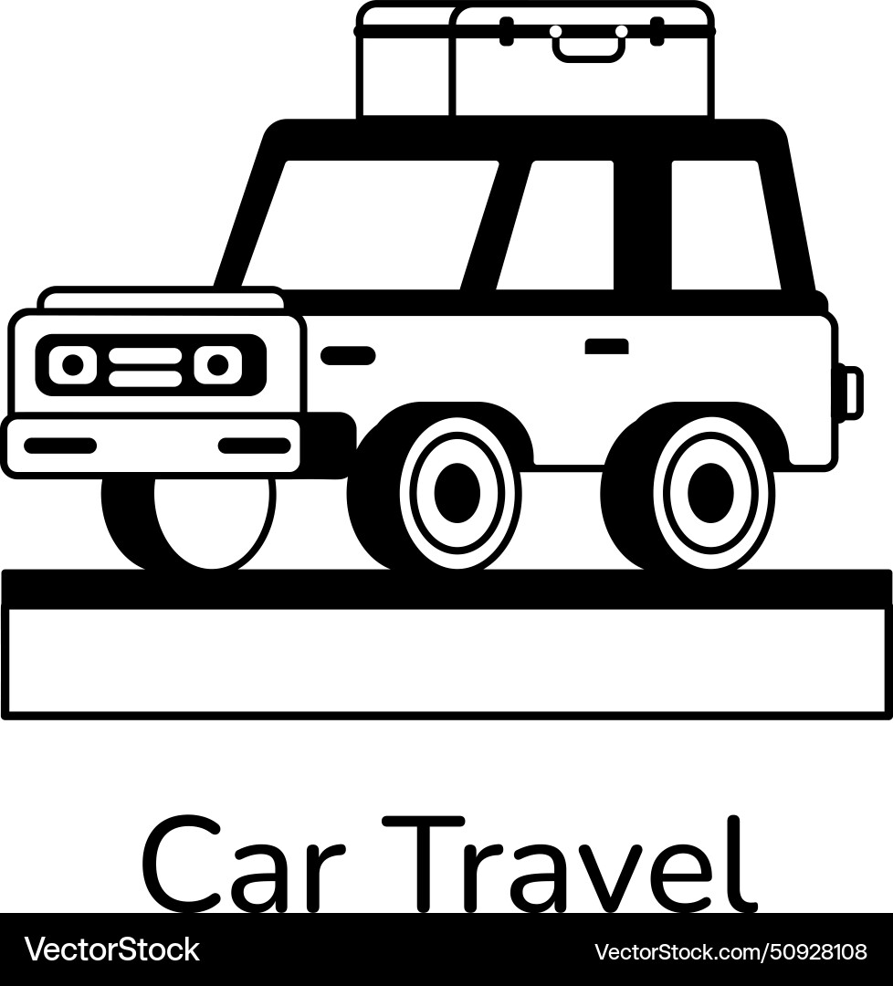 Car travel Royalty Free Vector Image - VectorStock