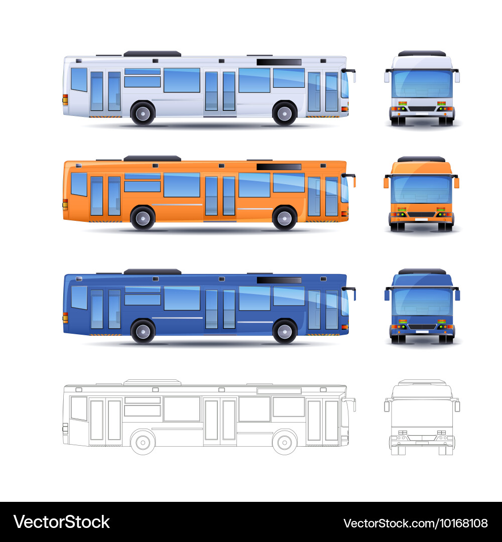 City bus Royalty Free Vector Image - VectorStock