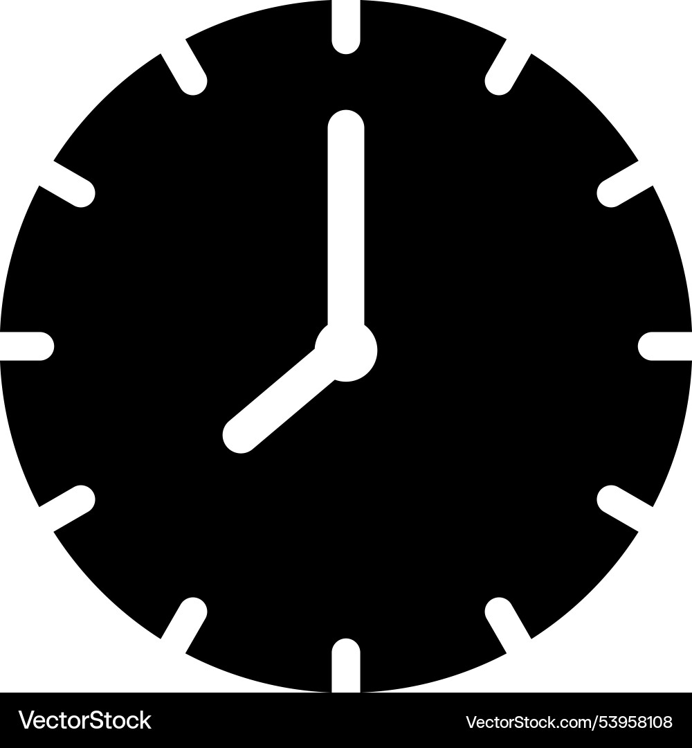 Clock Time Icon - Digital Timer Royalty Free Vector Image
