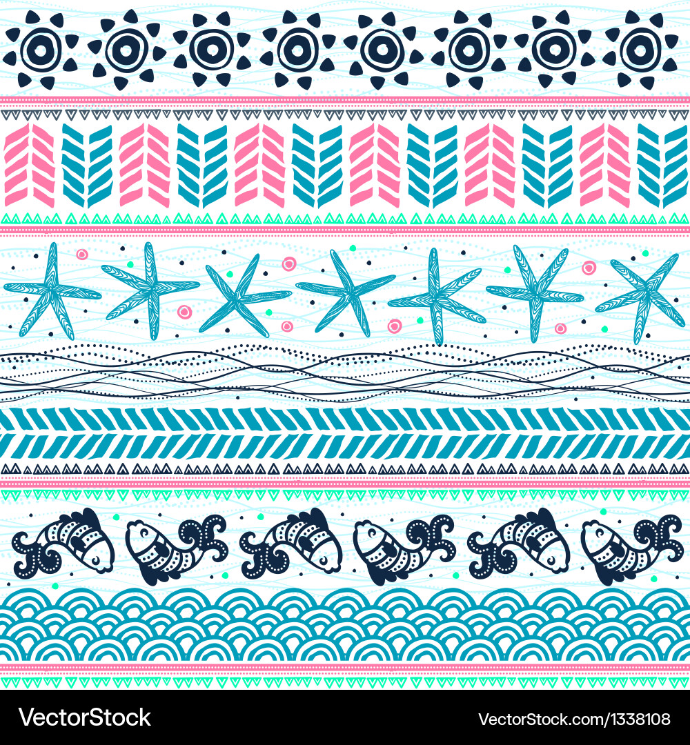 Colorful Tribal Pattern Royalty Free Vector Image