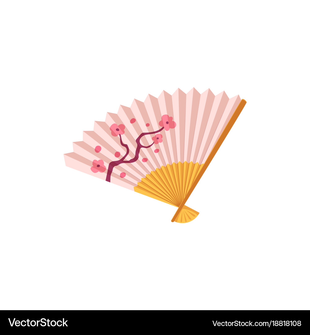 Japanese Folding Fan Icon Cartoon Stock Vector Japanese Fan Crazy