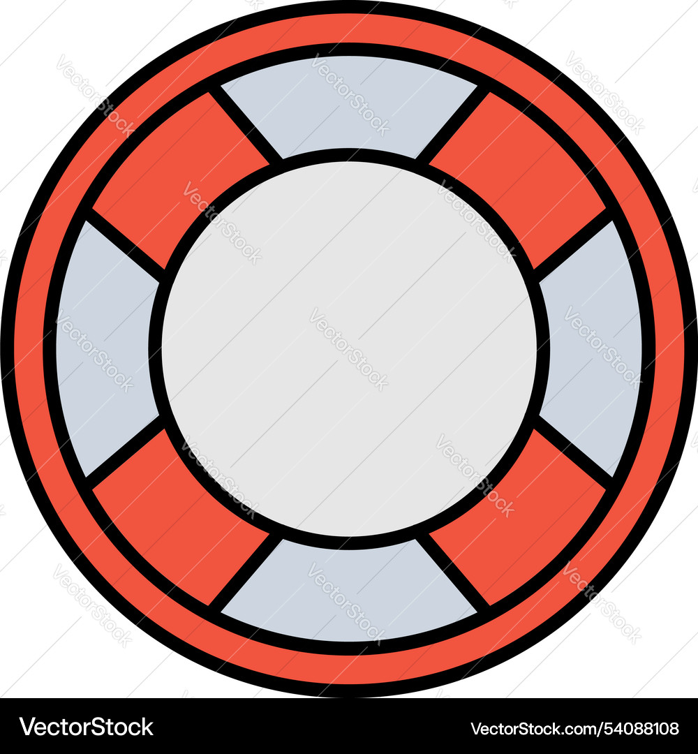 Lifebuoy line filled icon design Royalty Free Vector Image