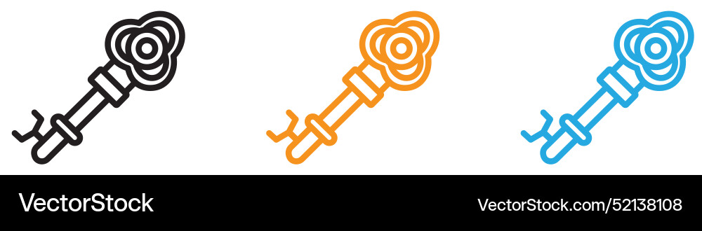 Magic key logo set collection for web app ui Vector Image