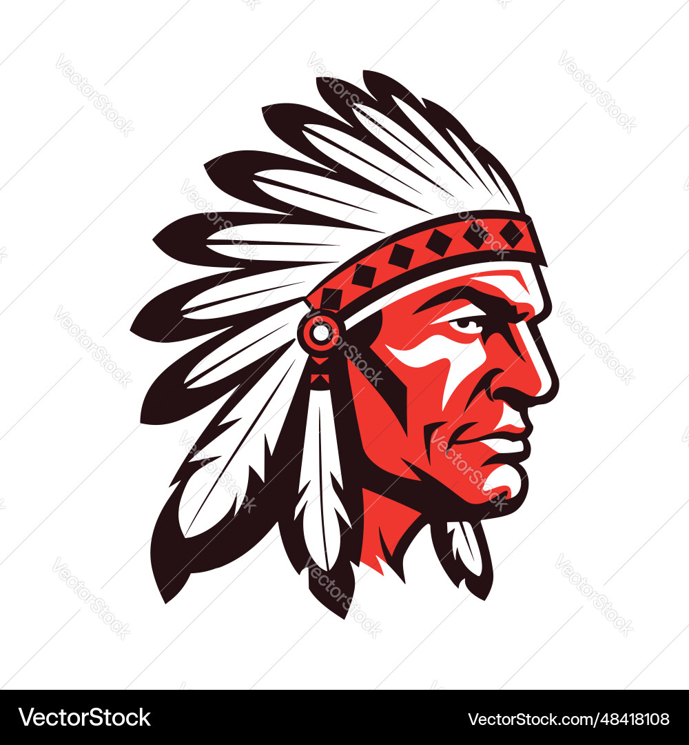 Indian Chief Head Logo