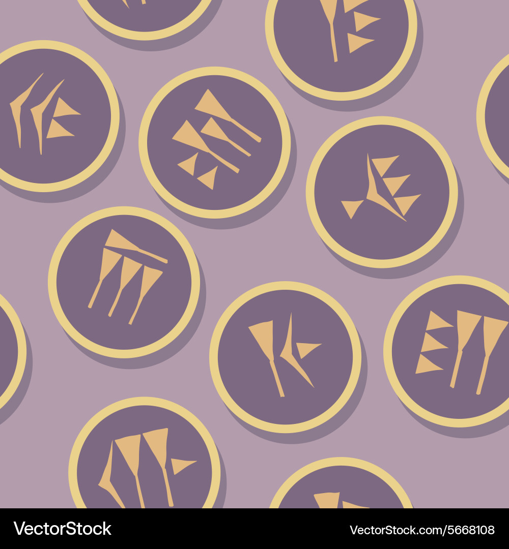 Seamless background with cuneiform Royalty Free Vector Image