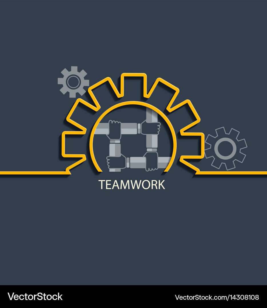 Teamwork concept Royalty Free Vector Image - VectorStock