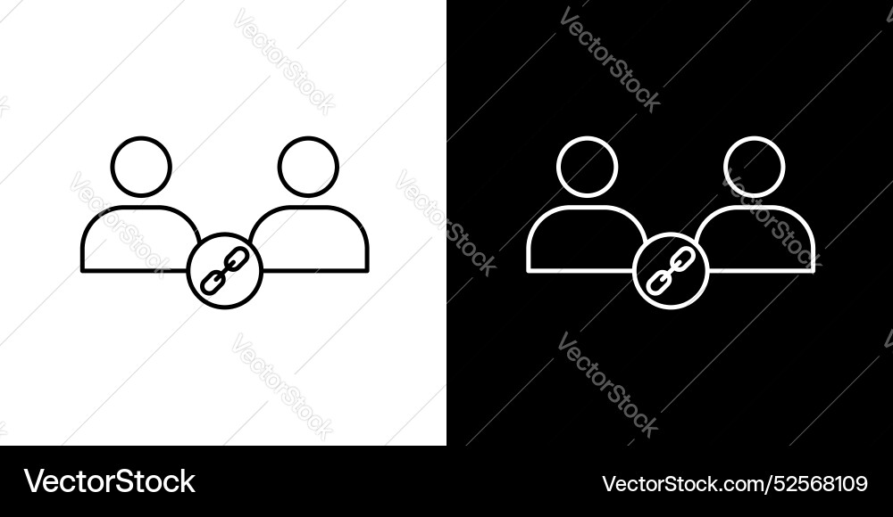 Affiliate link icon set on white background Vector Image