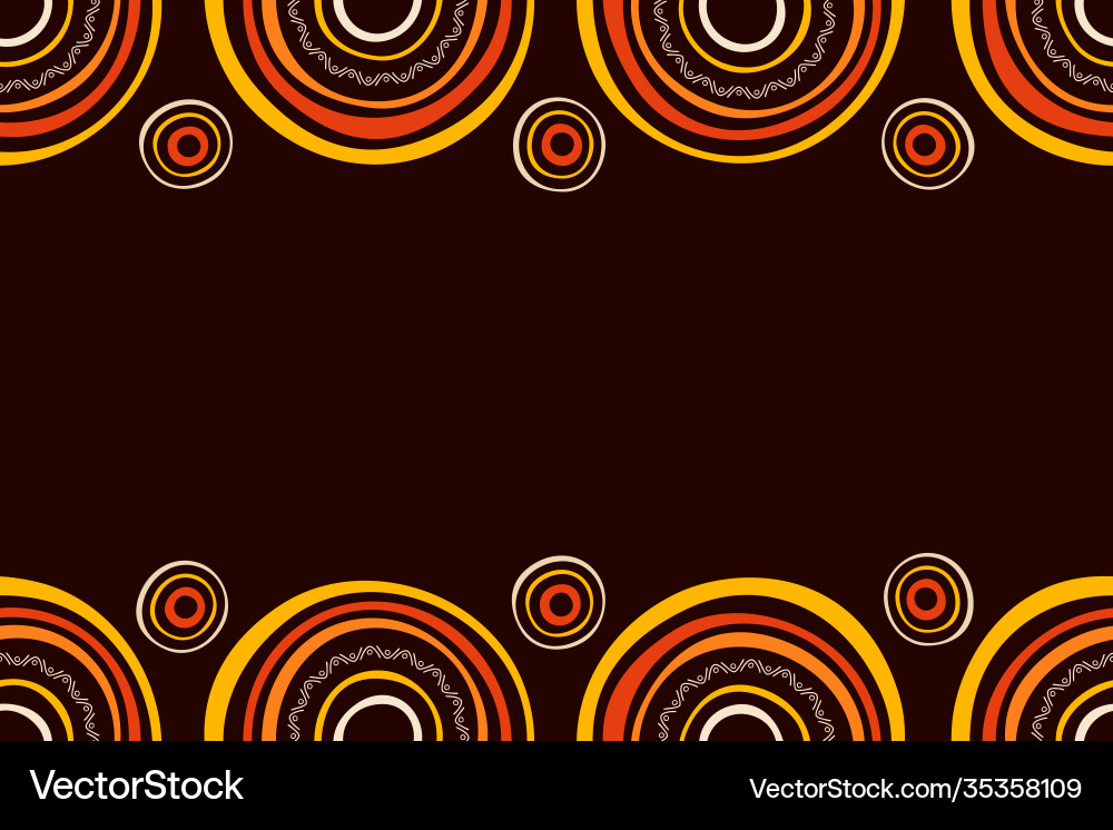 Australian aboriginal seamless horizontal border Vector Image
